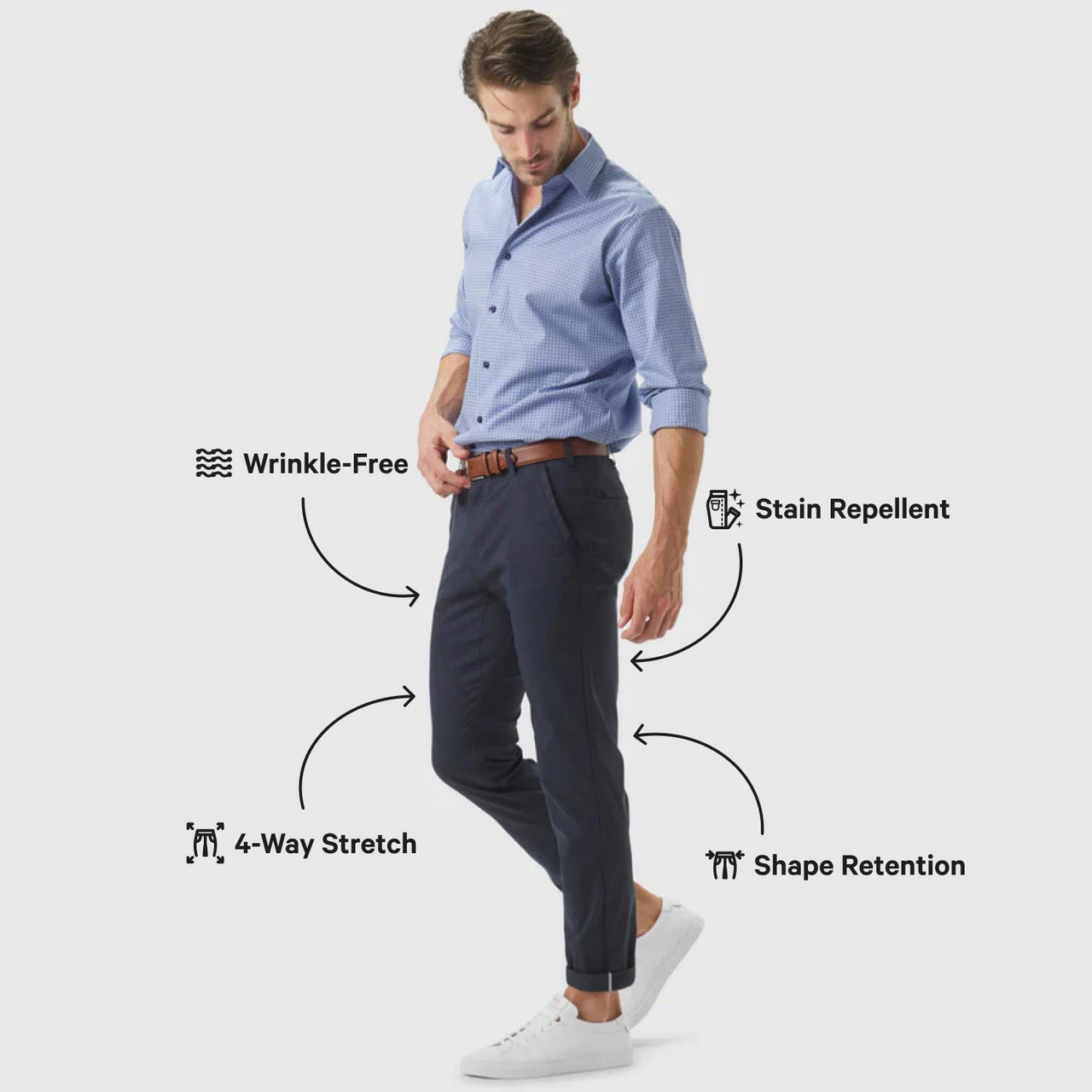 Jetsetter Slim Fit Tech Pants in Deep Blue – Jack Archer