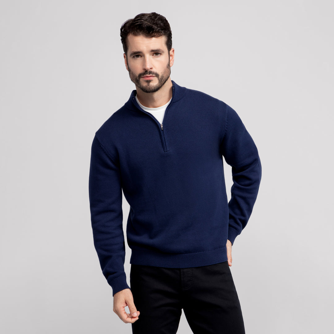 Jetsetter Quarter-Zip Sweater -- Navy – Jack Archer